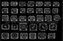 38.Autocad drawings of various types of bonsai trees