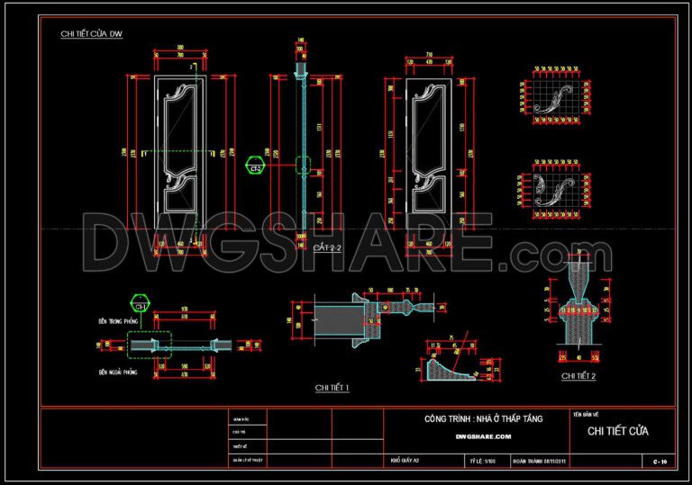 397.Detailed AutoCAD Drawings Of Doors, Windows For Download