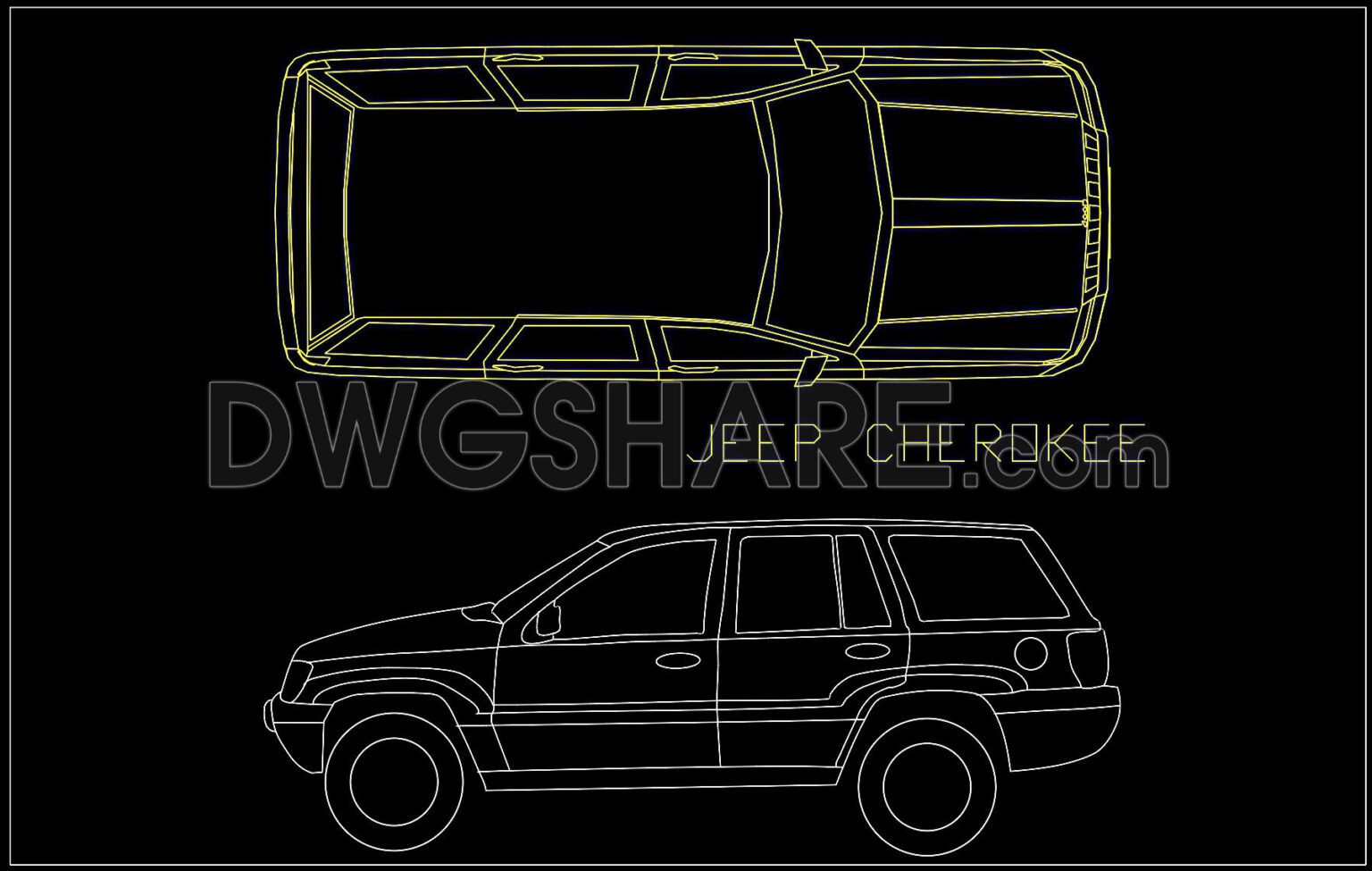 74.Autocad Drawing Of Jeep cherokee For Download