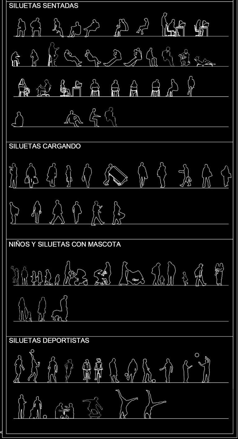 89.Autocad Drawings Of People Details For Download