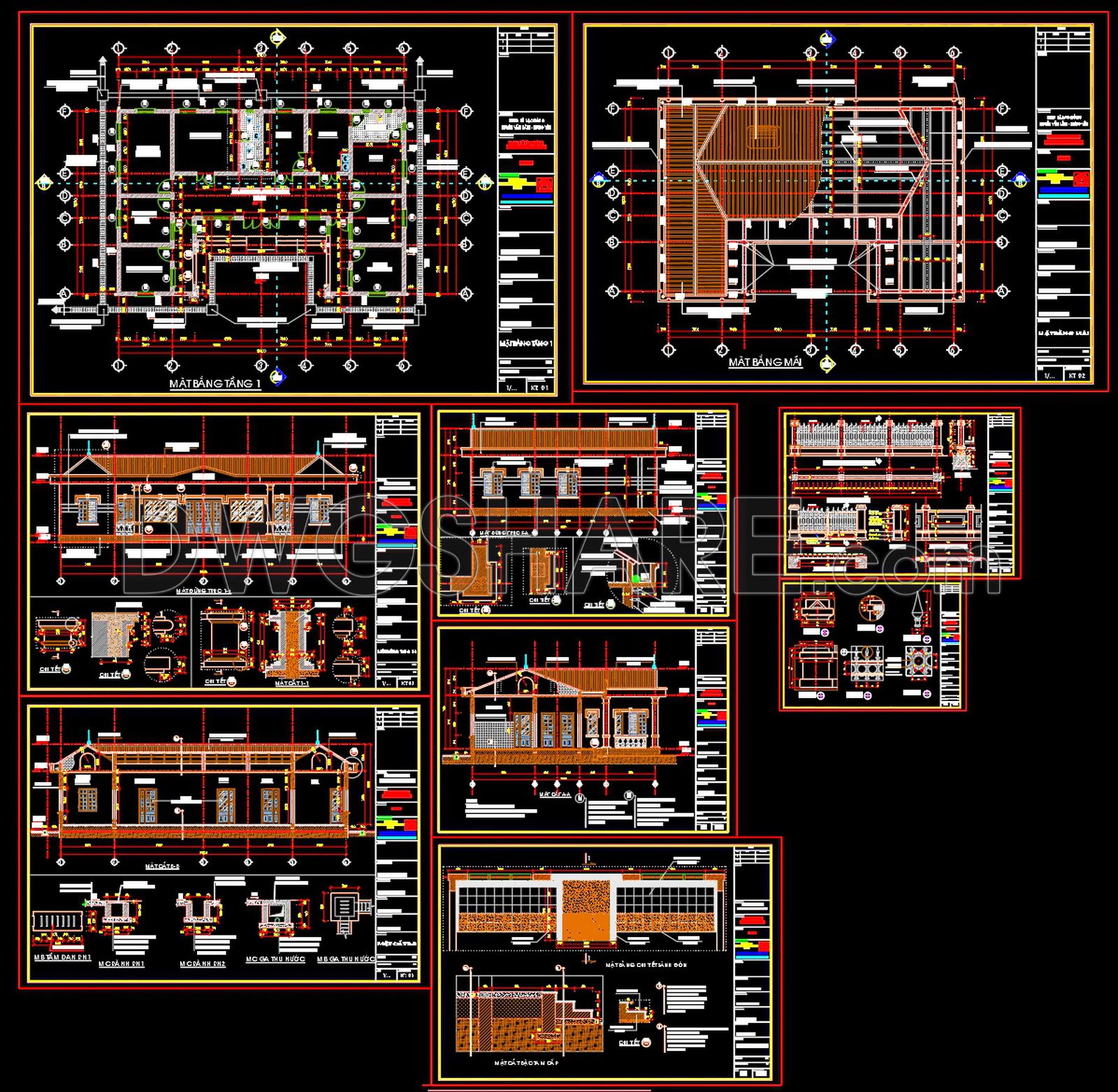 Autocad Drawings Of 1-Story Hospital A Complete Project 12.3×25.7m For ...