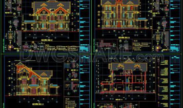 Download free architectural CAD drawings for Townhouses, Villas