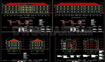 84.Autocad Drawings Of Police Station Layout Plan and Elevations ...