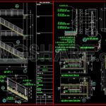 Autocad detailed design drawings of a 3-story shopping center with an ...