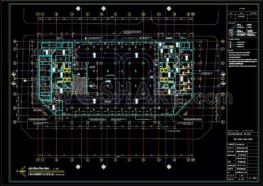 Autocad floor plans of the basement levels of the commercial center ...