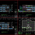 Drawings Of 3-Story Office Headquarters For Free Download - Free Cad ...
