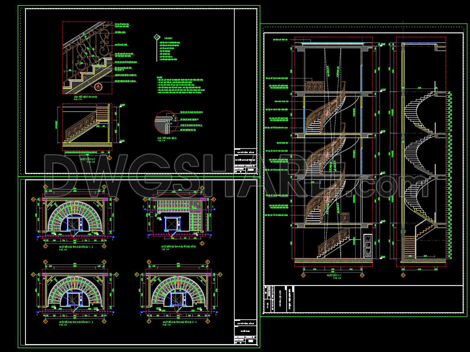 Drawings Of 4-Story House A Complete Project 7.5mx24.5m For Download