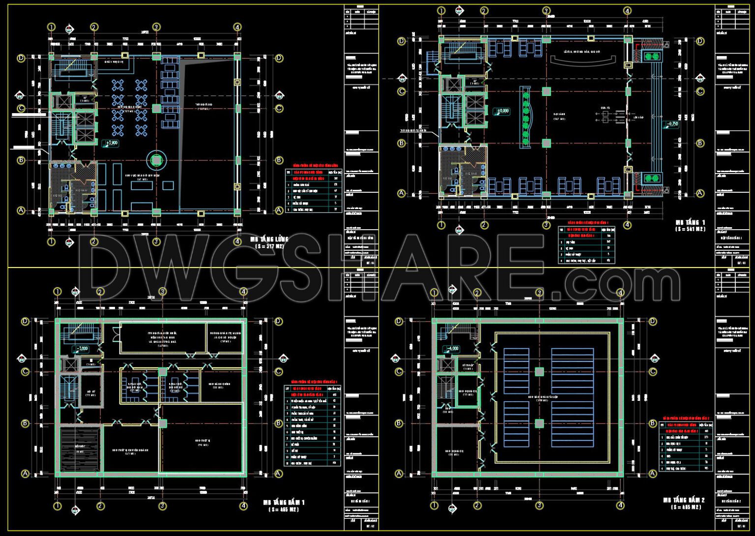 The Autocad drawings of a 15-story office building design with an area ...