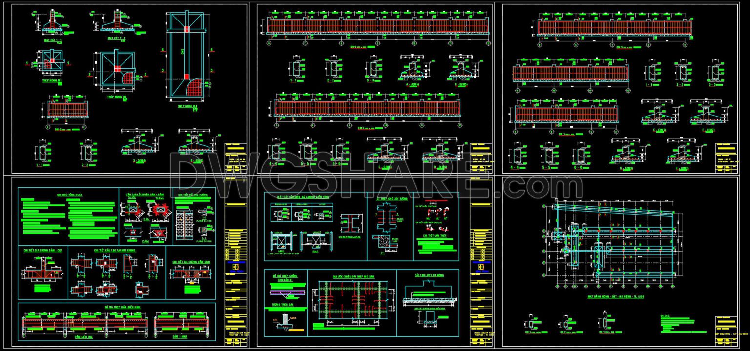 The Autocad drawings of a 5-story hotel design with an area of 15m x 28m