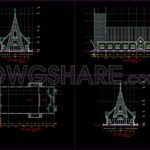 The drawings of the Catholic Church with an area of 14m x 32m For ...