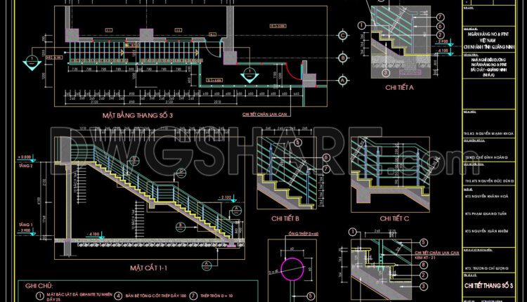 101.Detailed drawings of stairs in autocad file - Free Cad Blocks, download DWG models for ...