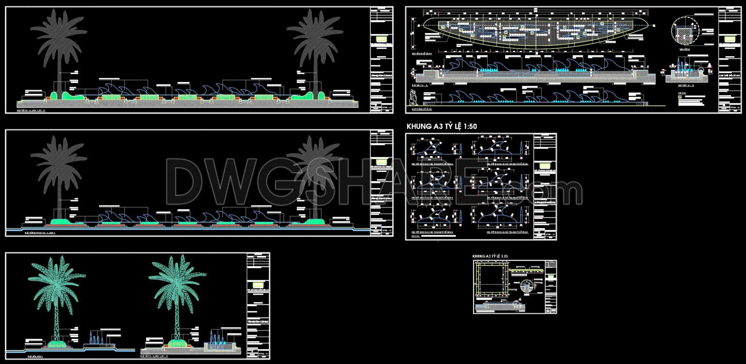 115.Autocad Drawings Of Landscaping for urban spaces For Download