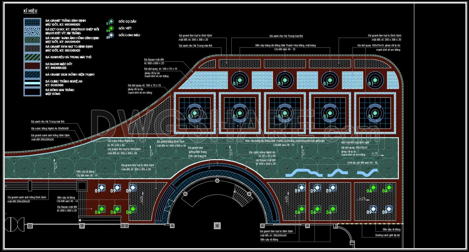 116.Autocad Drawings Of Landscaping for urban spaces For Download