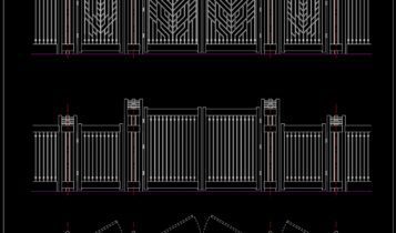 78.Flag Pole Elevation and Sections Details Autocad file
