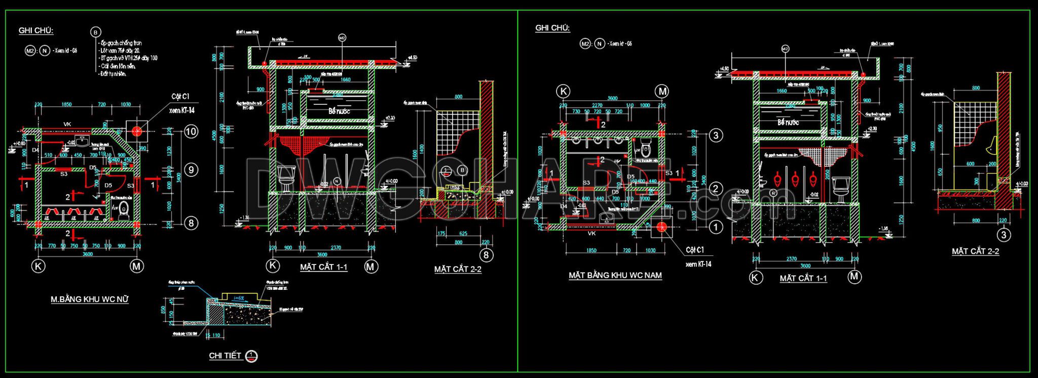 137.WC Layout Plan and elevations details AutoCAD drawing download