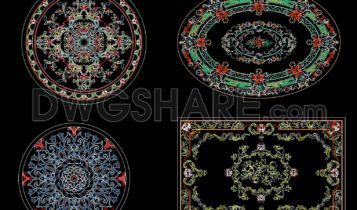 78.Flag Pole Elevation and Sections Details Autocad file