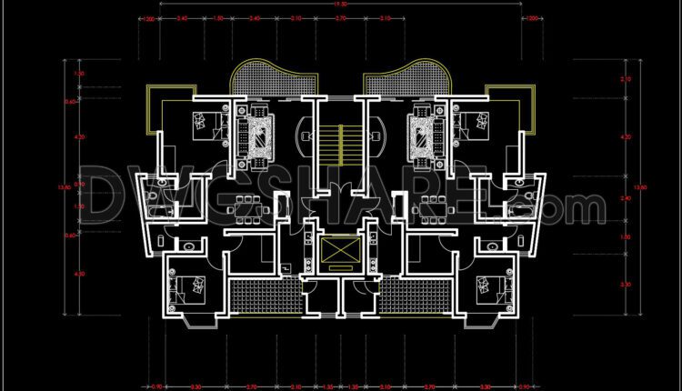 140.Apartment Plan AutoCAD File Free Download - Free Cad Blocks ...