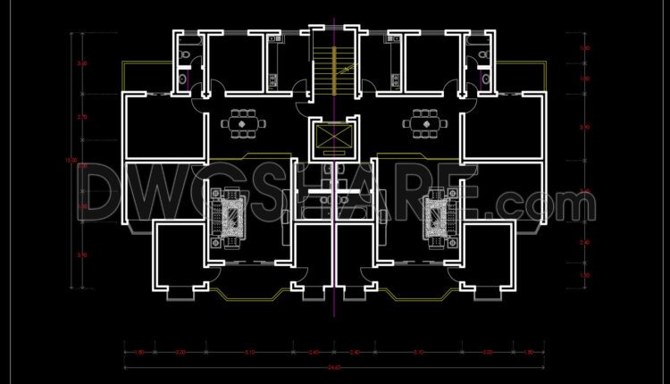 146.Apartment Plan AutoCAD File Free Download - Free Cad Blocks ...