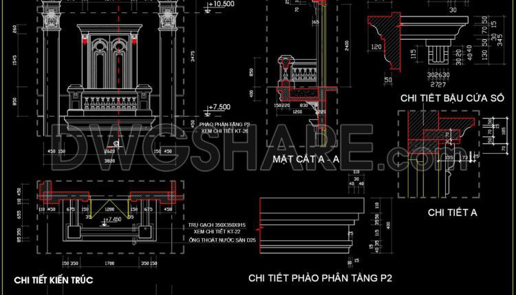 175.Detailed AutoCAD drawings of vertical elevations and classic ...