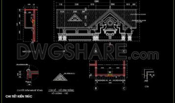 78.Flag Pole Elevation and Sections Details Autocad file