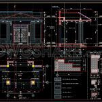 177.Autocad drawing of detailed foyer entrance facade of the house for ...