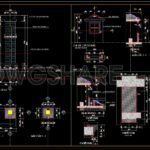 177.Autocad drawing of detailed foyer entrance facade of the house for ...
