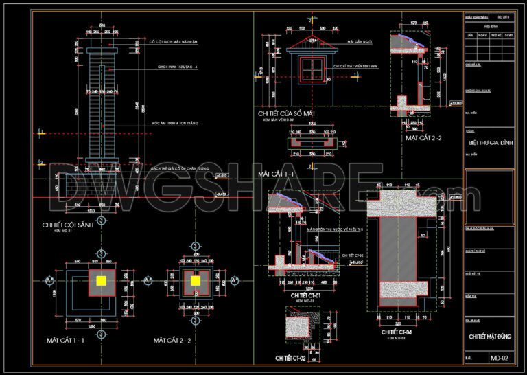 177.Autocad drawing of detailed foyer entrance facade of the house for ...