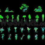 39.Autocad Drawings Of Tree In Top View For Download (2) - Free Cad ...