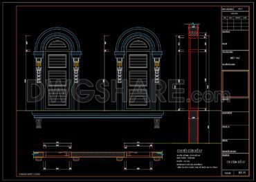 406.Detailed AutoCAD Drawings Of Doors, Windows For Download