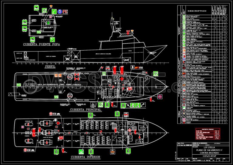 76.Oil supply boat AutoCAD blocks free download