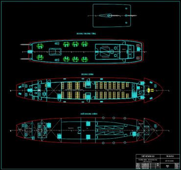 79.Autocad Drawing Of Ship design, Passenger ship arrangement For Download