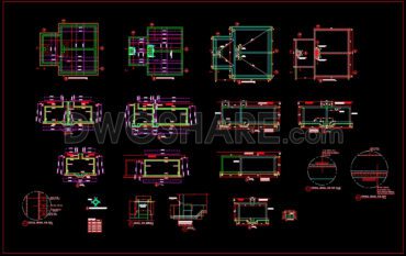 89.Autocad Drawing Of Firefighting Tank Reinforcement Details For Download