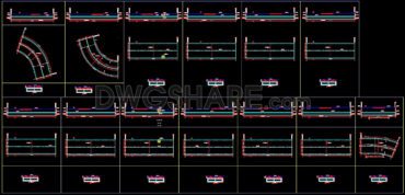 91.Autocad Drawing Of Box Culvert Curved Concrete Layout For Download