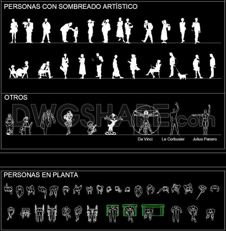 91.Autocad Drawings Of People Details For Download