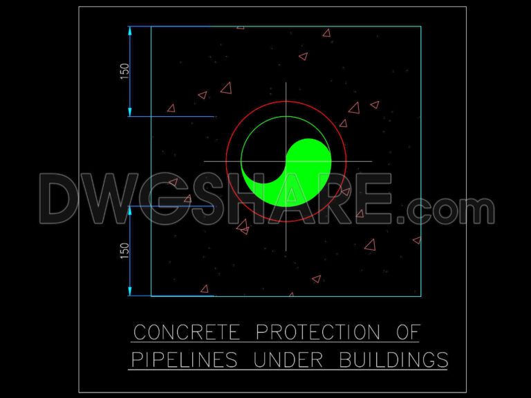 102.Concrete Protection of Pipelines Under Buildings Detail Autocad ...