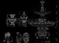 143.Autocad detailed drawings of various types of water fountains and ...