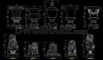 21.Autocad Drawing Of Ancestral Temple For Download