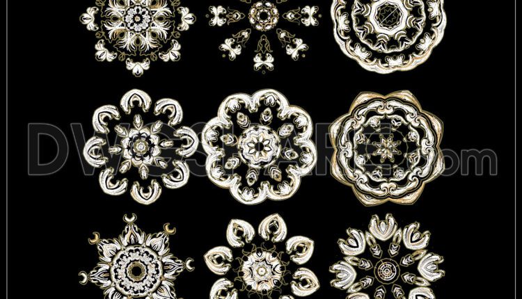 143.Decorative pattern free download - Free Cad Blocks, download DWG ...