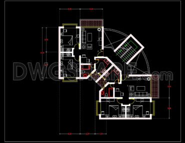 149.Apartment Plan AutoCAD File Free Download