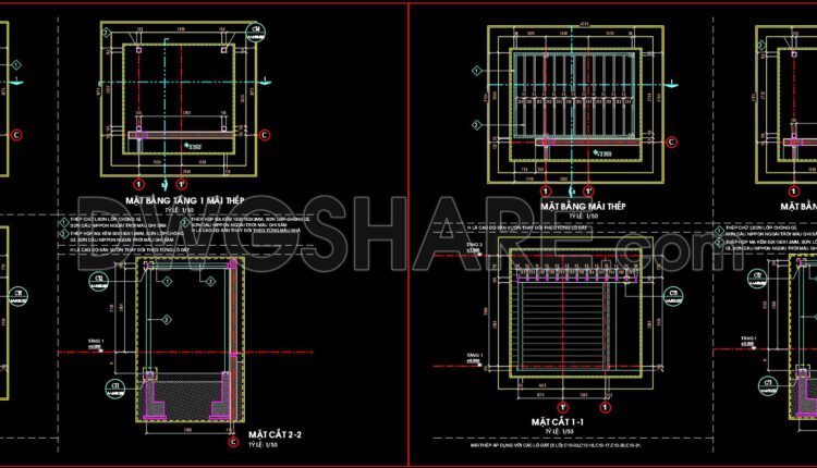 182.Autocad detailed drawings of steel roof protection for residential ...