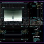 183.Autocad detailed design drawing of the main lobby of the office ...