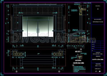 183.Autocad detailed design drawing of the main lobby of the office ...