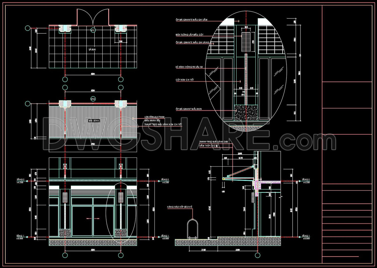 185.Detailed Drawings Of Lobby Shopping Center In Autocad File