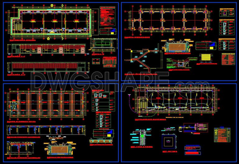 96.Autocad Drawing Of Classrooms Structural and Electrical Details For ...