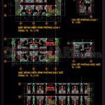 The Autocad drawings of a 18-story hotel design with an area of 46.3m x ...