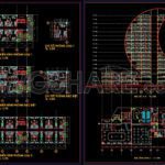 The Autocad drawings of a 18-story hotel design with an area of 46.3m x ...