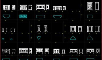 11. Free Weight Gym CAD Drawings – Bench, Smith Machine & Rack Blocks