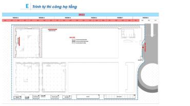 AutoCAD drawing of the detailed construction method for a workshop