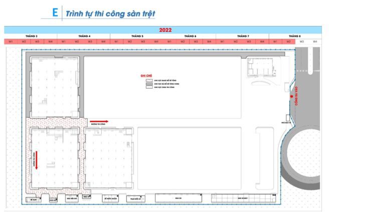 AutoCAD drawing of the detailed construction method for a workshop