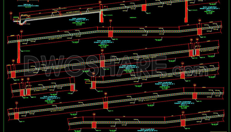101.Autocad Drawing Of Vehicle Ramp Elevation Details For Download ...